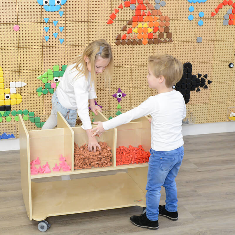 Geometric shape pegs (8 colours) - 256 piece set